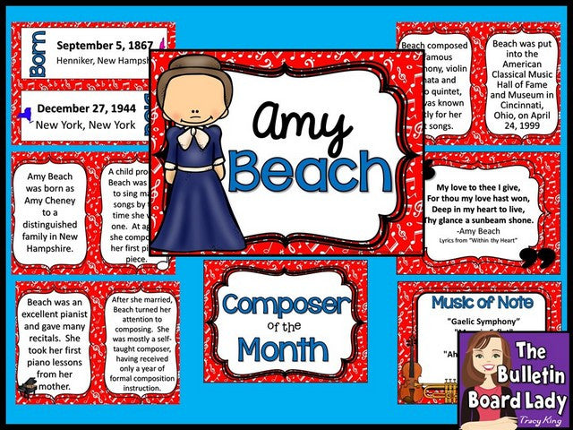 Amy Beach Composer of the Month Bulletin Board and More – The Bulletin ...