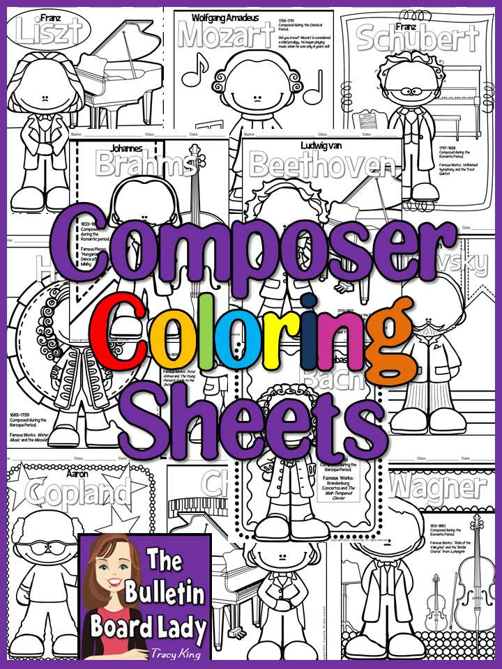 composers pages coloring chopin
