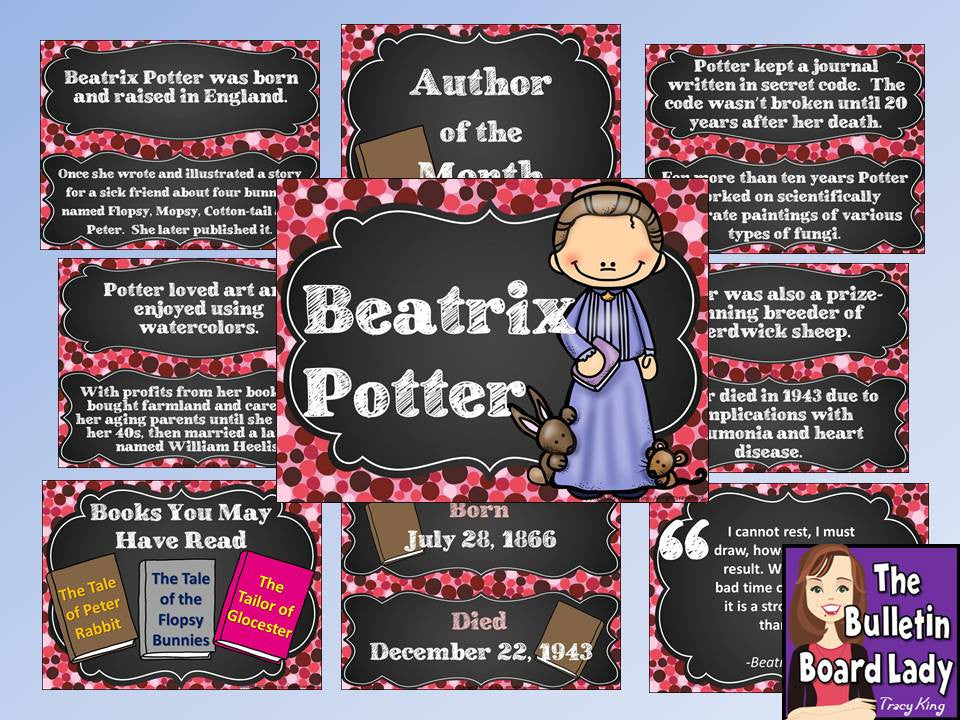 Author of the Month Beatrix Potter-Bulletin Board and More! – The ...