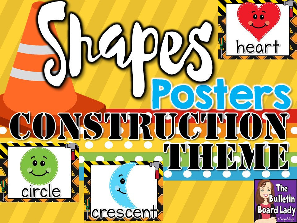 Shape Posters Construction Theme – The Bulletin Board Lady