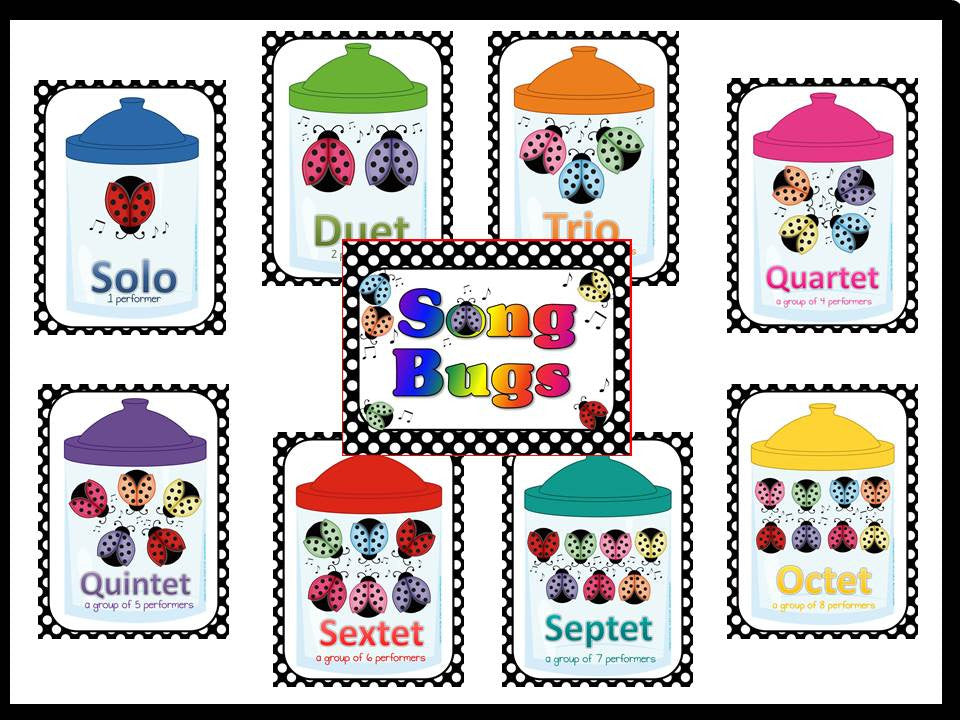 Song Bugs Solo, Duet, Trio, etc.. Bulletin Board Kit – The Bulletin ...