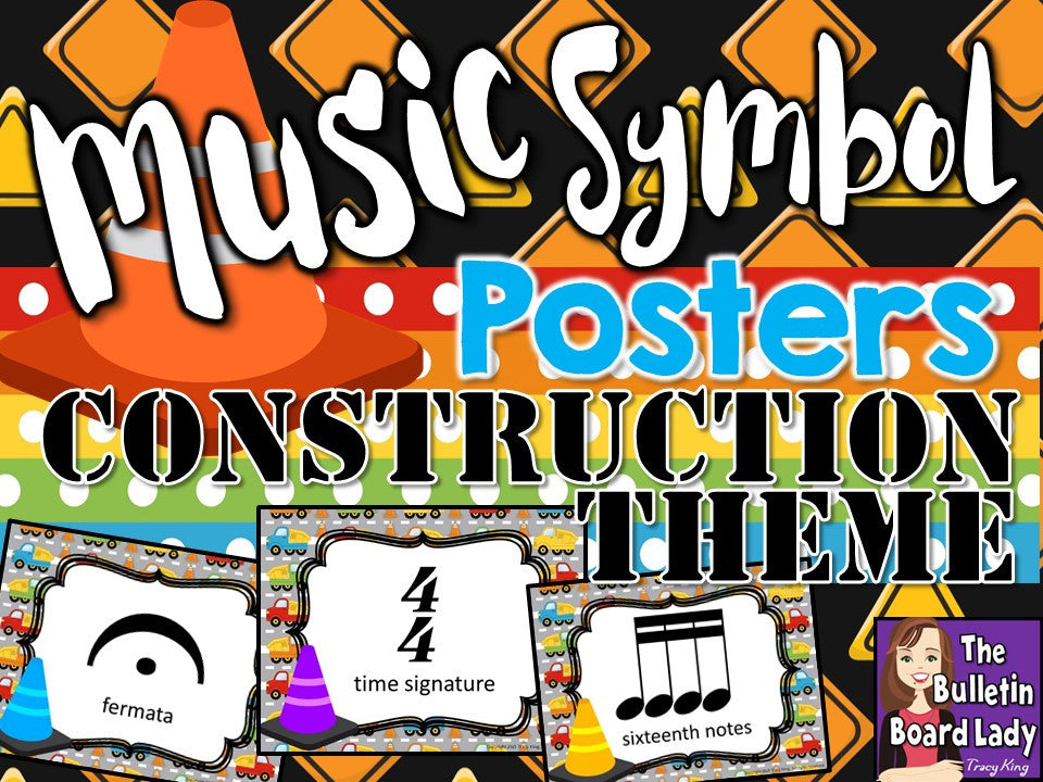 Music Symbol Posters Construction Theme – The Bulletin Board Lady